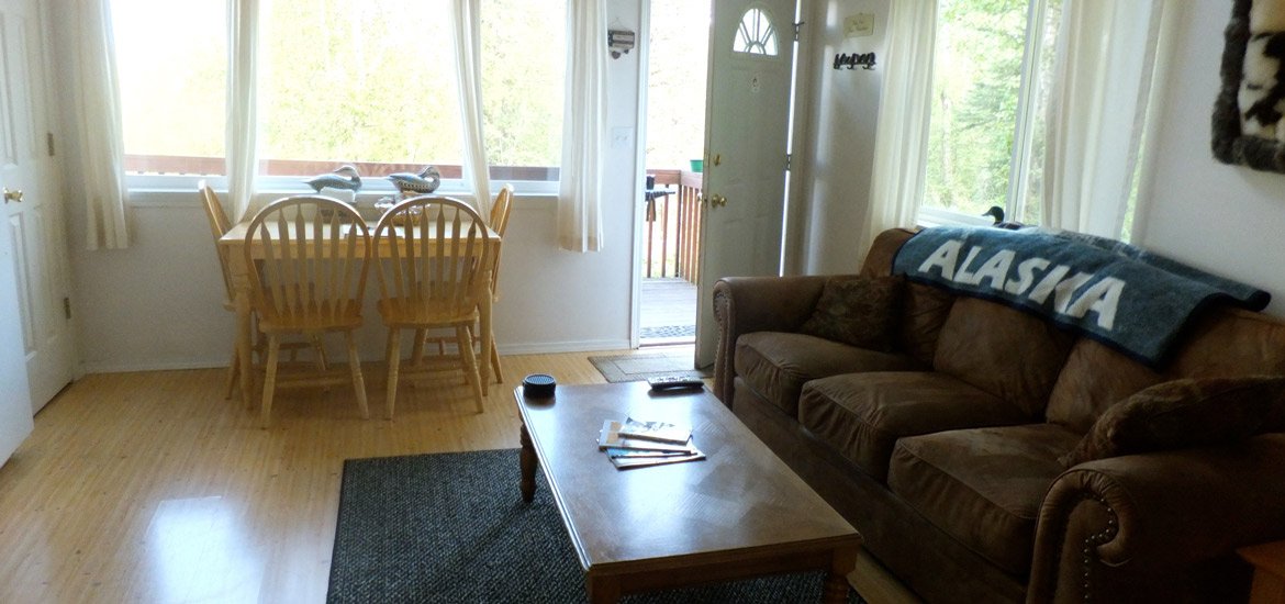 Alaska Creekside Cabins in Palmer, Alaska - Shady Nook Location